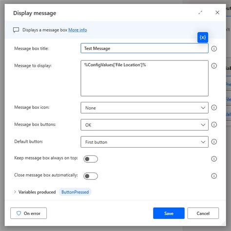 simplify flow settings with a config file in power automate desktop