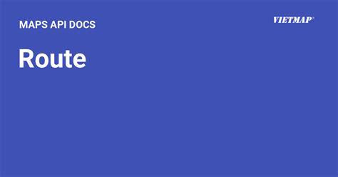 Route Maps Api Docs