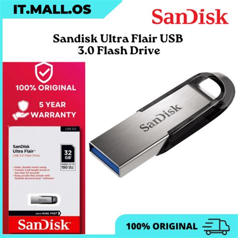 Sandisk Ultra Flair Usb Flash Drive Year Limited Warranty Shopee Malaysia