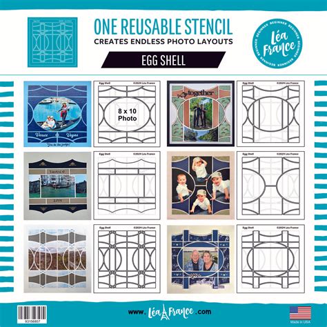 Egg Shell Scrapbooking Stencil Léa France Léa France®