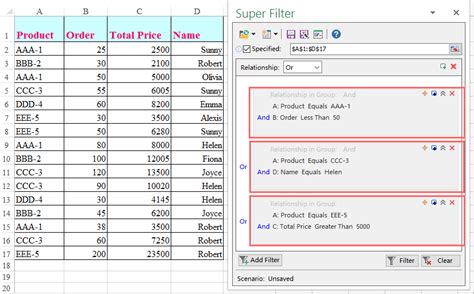 How To Filter Data By Multiple Criteria In Excel