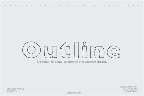 Outline Font Free Download And Preview Deefont