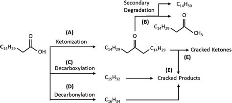 Proposed Reaction Pathway For Palmitic Acid Conversion Over Zro2