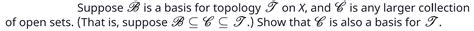 Solved Suppose B Is A Basis For Topology T On X And C Is Chegg Com