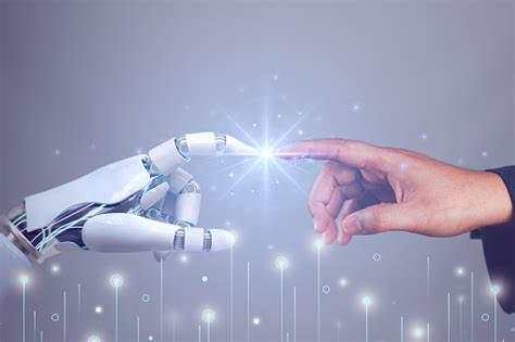 Ai 기계 학습 빅 데이터 네트워크 연결에 로봇과 인간의 손 데이터 교환 딥 러닝 과학 및 인공 지능 기술 미래형의 혁신 가상현실에 대한 스톡 사진 및 기타 이미지 Istock