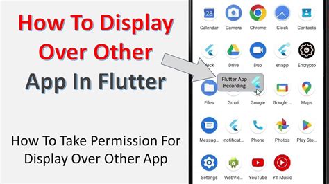 Flutter Display Over Other Apps || How To Request Permission For Display Over Other Apps In ...