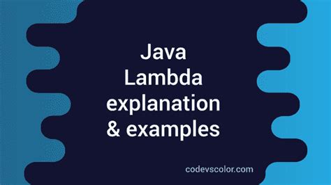 Java 8 Lambda Expression Java Tutorial 2 Codevscolor