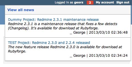 GitHub Georz Redmine News Notification