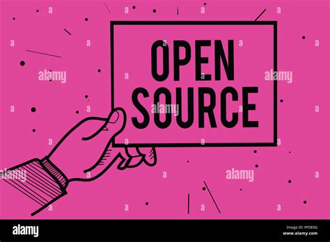 conceptual hand writing showing open source business photo showcasing