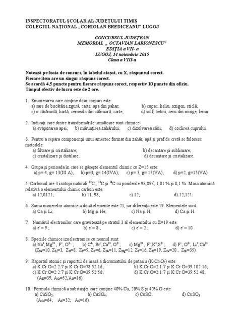 2015 Clasa A 8 A Pdf