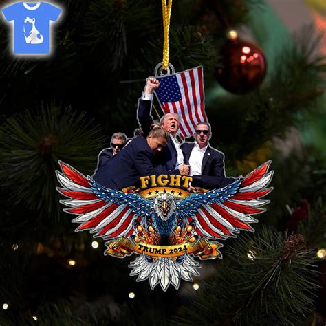 Trump Fight Maga 2024 Acrylic Ornament Shibtee Clothing