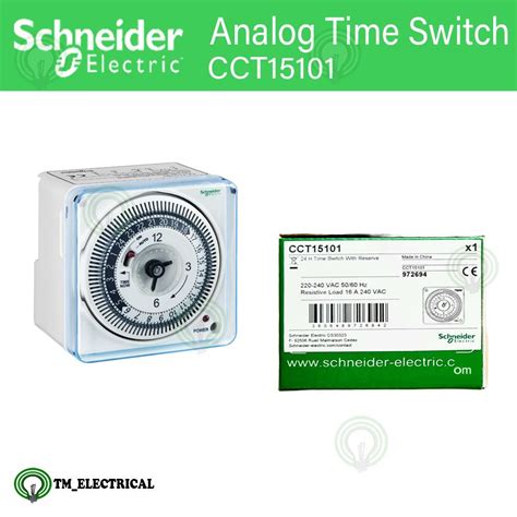 สวิตช์เวลา Schneider สวิตช์ไทม์เมอร์ สวิตช์ไทม์เมอร์ Cct15101 Timer Analog Time Switch