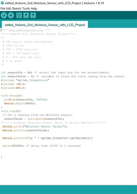 Arduino Soil Water Sensor