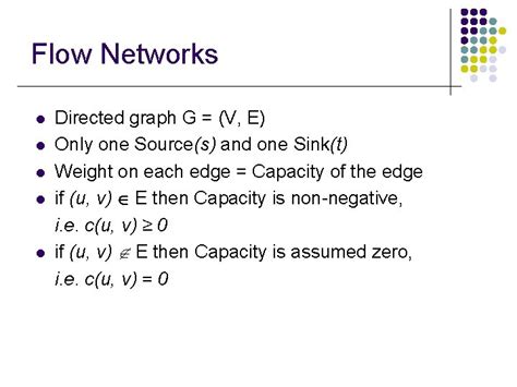 Max Flow Min Cut Problem Directed Graph Applications