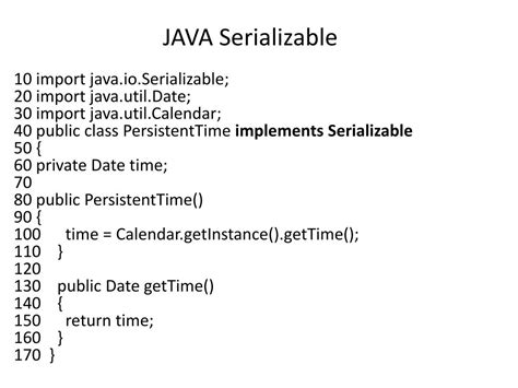 PPT JAVA Serializable PowerPoint Presentation Free Download ID