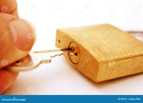 Opening Padlock Stock Image Image Of Fingers Safe Caution 83231