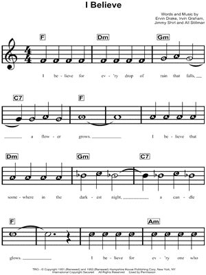 I Believe Sheet Music Arrangements Available Instantly Musicnotes