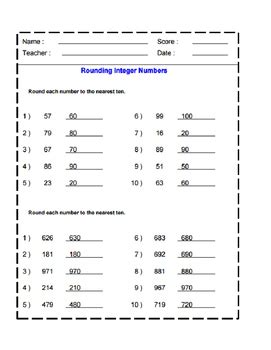 Rounding Integer Numbers By Saso Mesh TPT