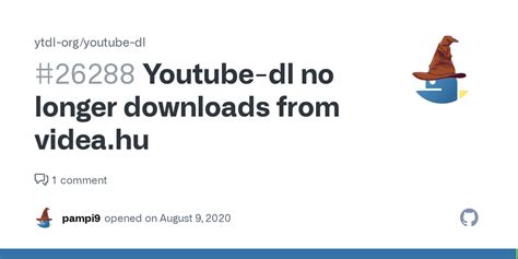 Youtube Dl No Longer Downloads From Videahu · Issue 26288 · Ytdl Orgyoutube Dl · Github