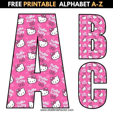 Hello Kitty Alphabet Letters El Taller De Hector