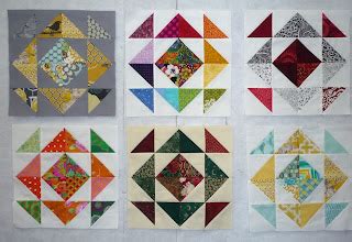 Surrounded By Scraps Half Square Triangle Block