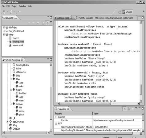 wsmo text editor describes the text description of the wsml file here