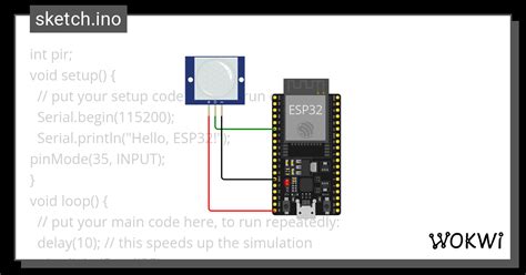 Sensor De Movimiento Wokwi Esp32 Stm32 Arduino Simulator
