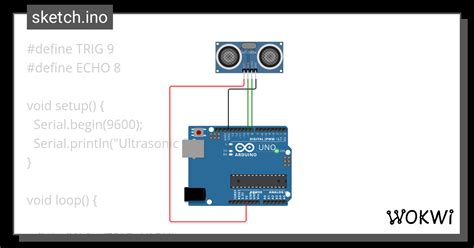 Ultrasonic Sensor Wokwi Esp32 Stm32 Arduino Simulator