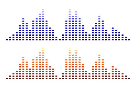 음파 세트입니다 아날로그 및 디지털 라인 파형 음악 음파 이퀄라이저 및 녹음 개념 전자 소리 신호 음성 녹음 스톡 일러스트레이션 Live Event에 대한 스톡 벡터 아트