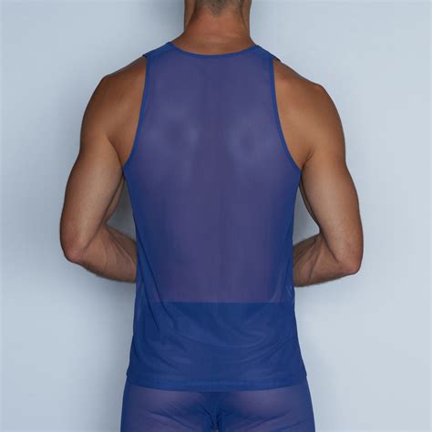 C In2 Sheer Relaxed Tank Bari Blue 5706 400bs Male Hq