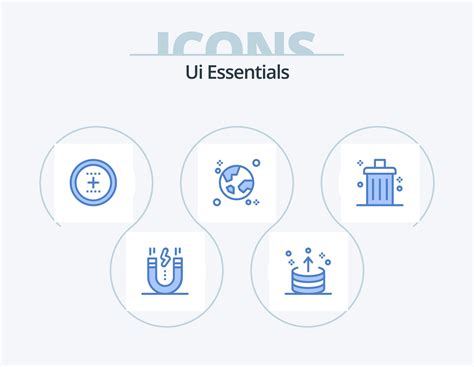 ui essentials blue icon pack 5 icon design global browser ui round