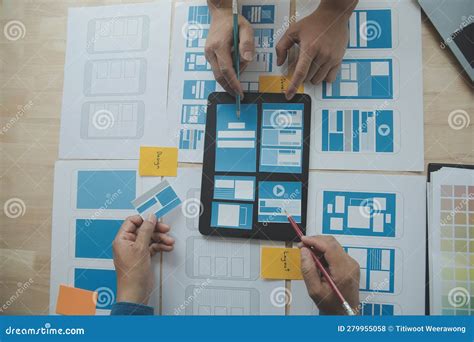 Website Designer Creative Planning Application Development Draft Sketch