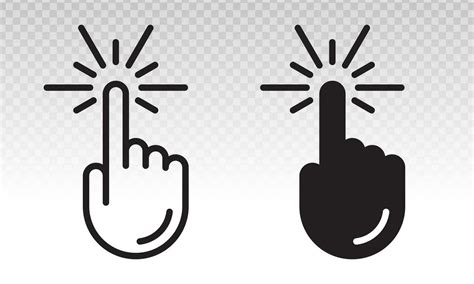mouse pointer arrow clicked or cursor click line art flat icon for apps and websites 26740573