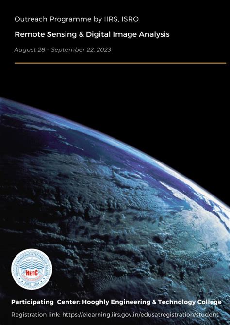 Announcement Of Iirs Outreach Programme By Iirs Isro On Remote Sensing