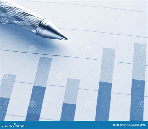 Bar Chart With Pen Stock Photo Image Of Time Invest