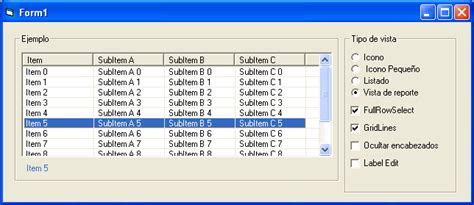 Tutorial Del Control Listview