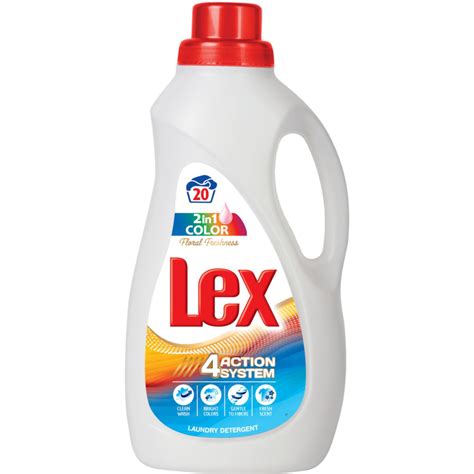 ЛЕКС 2in1 Color Floral Freshness течен перилен препарат с омекотител за цветни тъкани 20