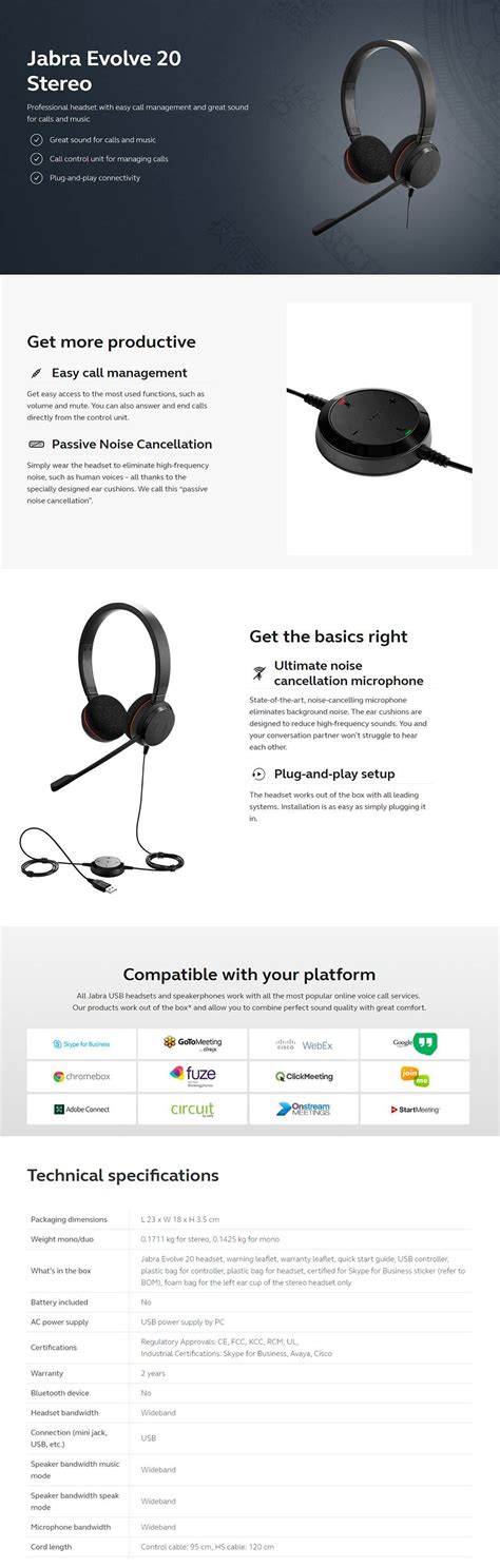 Jabra Evolve Se Ms Stereo Usb Business Headset Mwave