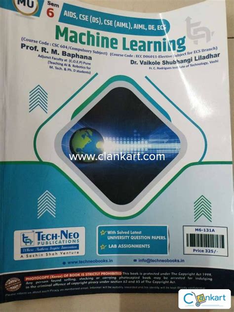 Buy Machine Learning Sem 6 Techneo Book In Excellent Condition At