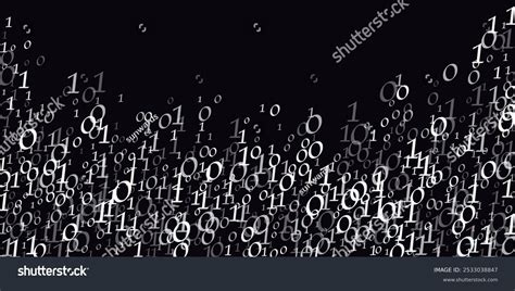 Green Binary Numbers 0101 Code On Stock Vector Royalty Free