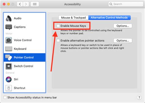 Using Your Keyboard To Control The Mouse In Macos 1015 Catalina