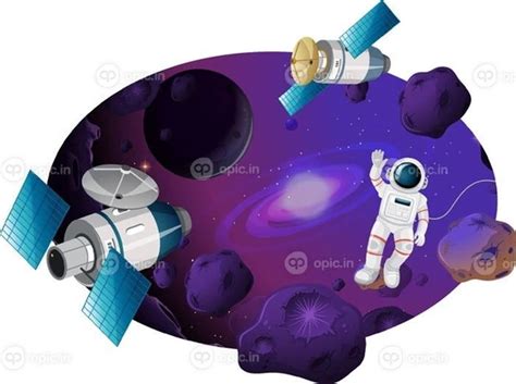 خرید و قیمت دانلود وکتور پس زمینه فضایی با کهکشان و شهاب سنگ ترب