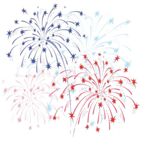 Red And Blue Firework Clipart