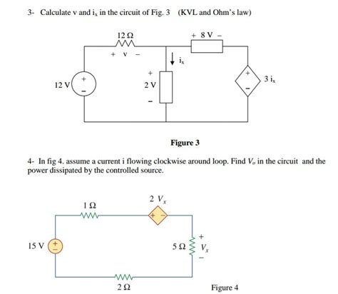 Solved Calculate V And Ix In The Circuit Of Fig KVL Chegg