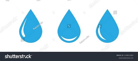 Water Drop Shapes Oil Drop Flat Stock Vector Royalty Free 2198033983 Shutterstock