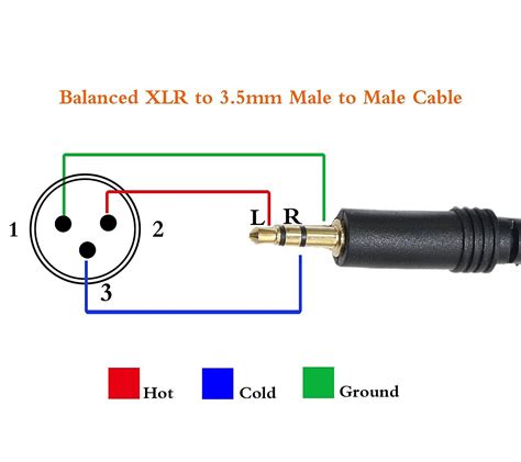 Inch To Xlr Cable Ft Male To Female Trs Stereo Off