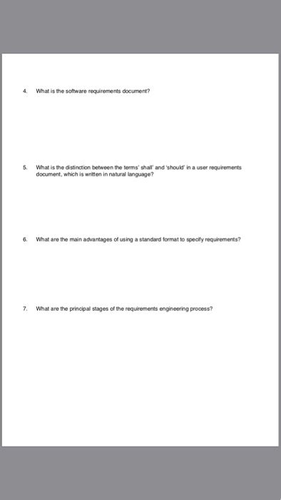 Solved Chapter 4 Requirements Engineering Your Name Answer