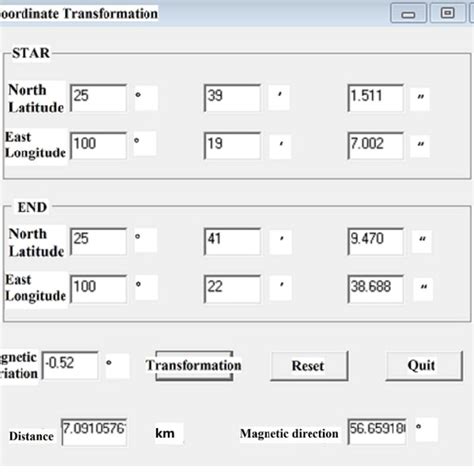 Coordinate Data Conversion Tool Interface Export Polar Coordinates Download Scientific Diagram