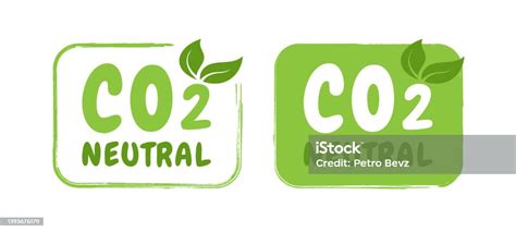 Co2 중립 라벨 탄소 발자국 제로 탄소 배출 무료 환경 친화적 인 생산 벡터 그래픽 디자인 0에 대한 스톡 벡터 아트 및 기타 이미지 Istock