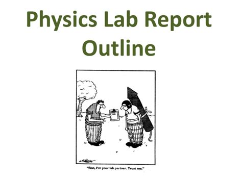 Physics Lab Report Outline Guide For Students
